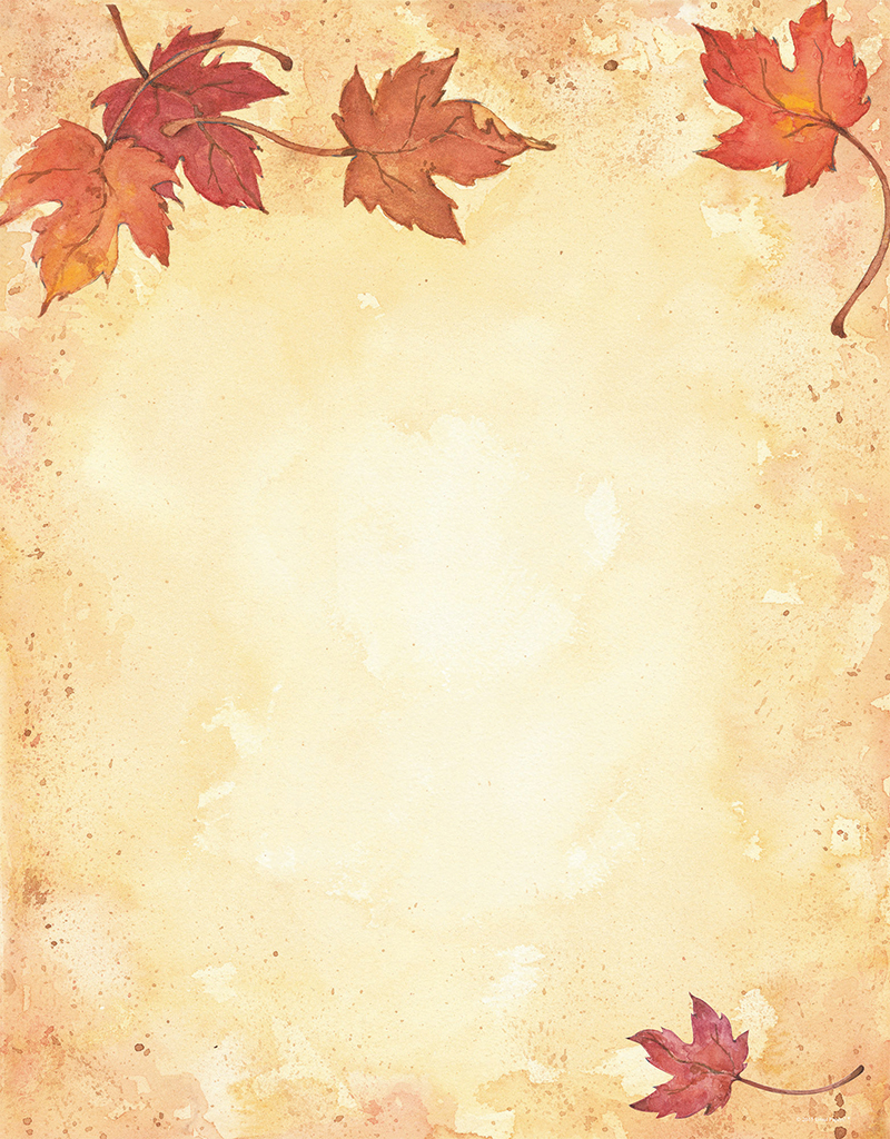 Autumn Leaves Stationery Borders Autumn | Fall Themed Stationery